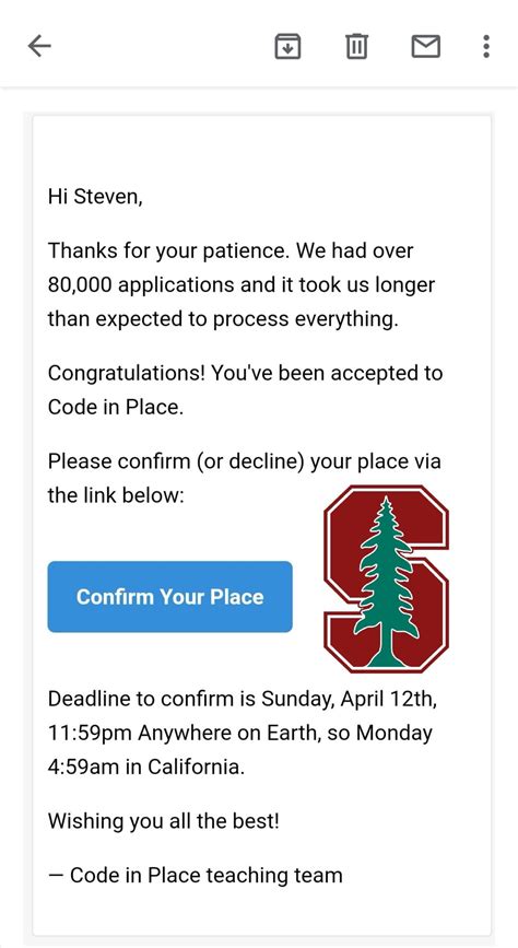 Excited To Announce That I Am Going To Take Part In The Codeinplace Program At Stanford