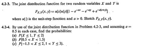solved 4 2 3 the joint distribution function for two random