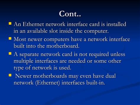 Network Interface Card Ppt Computer Networking Computing