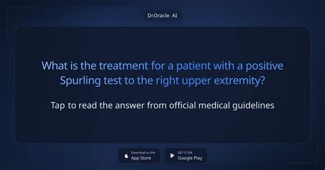 What Is The Treatment For A Patient With A Positive Spurling Test To