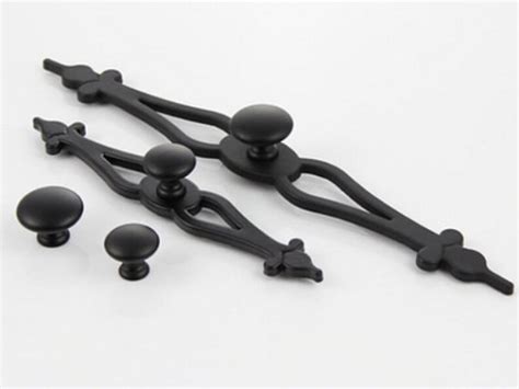 Black Dresser Knobs Pulls Drawer Knobs Pulls Handles Back Etsy