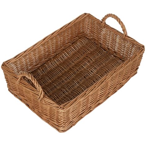 Large Rectangular Bread Display Wicker Tray
