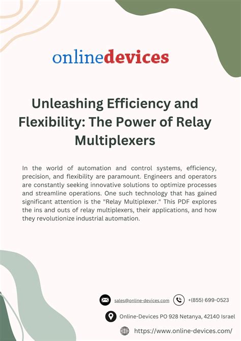 Ppt Unleashing Efficiency And Flexibility The Power Of Relay Multiplexers Powerpoint