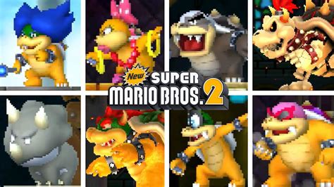 New Super Mario Bros 2 All Bosses As Mario Youtube