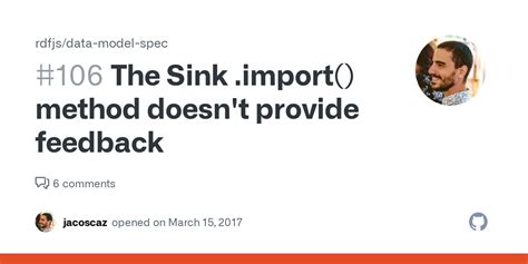 The Sink Import Method Doesnt Provide Feedback · Issue 106 · Rdfjs