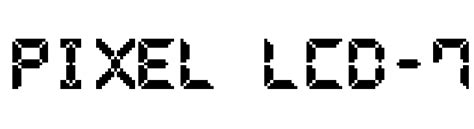 Pixel LCD 7 Font FFonts Net