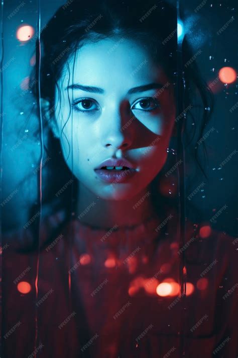 빛 효과 를 가진 추상적 인 초상화 Ai 생성 이미지