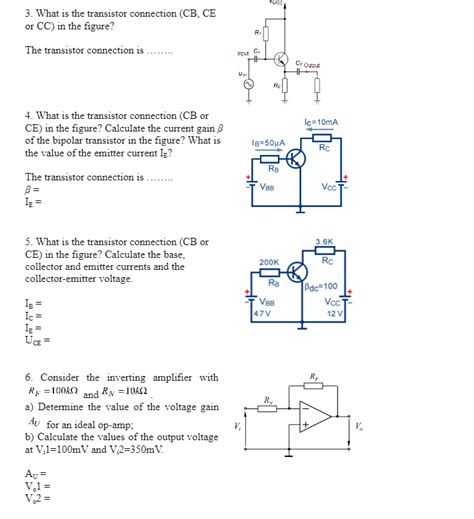 Solved What Is The Transistor Connection CB CE Or CC Chegg Com