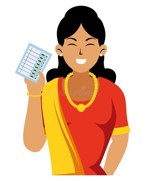 Indian Elections Female Voter Stock Vector Illustration Of Democracy