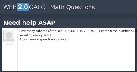 view question need help asap