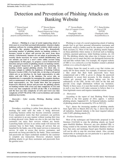 Pdf Detection And Prevention Of Phishing Attacks On Banking Website