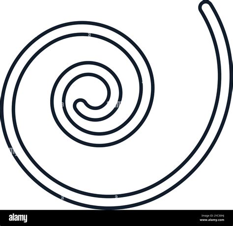 Vector Illustration Of Spiral In Linear Style Science Discovery And Space Symbol Astronomy