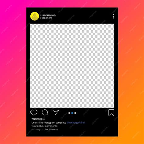 Mockup De La Plantilla De Instagram Para Las Redes Sociales Vector
