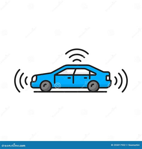 Driverless Autonomous Car Self Driving Vehicle Stock Vector Illustration Of Auto Driverless