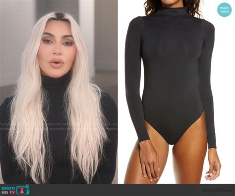 Wornontv Kims Black Confessional Top On The Kardashians Kim