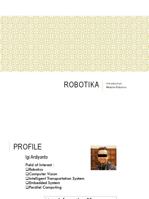 Robotika 1 Introduction To Mobile Robotics Pdf Robotics Control Theory