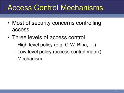 PPT Computer Security Access Control Mechanisms PowerPoint Presentation ID
