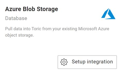 Toric Azure Blob Storage Data Integration