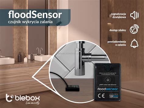 Floodsensor Blebox Czujnik Zalania Wycieku Wody Floodsensor Neo Led