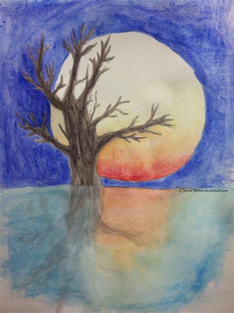 Moon And Tree By CharuChatter On DeviantArt
