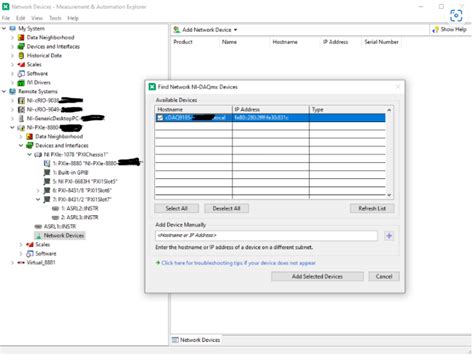 can my ethernet cdaq chassis detected in ni max if connected to pxi