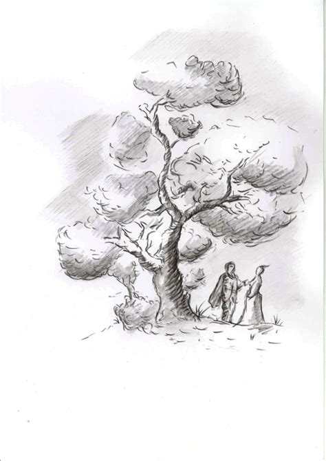 Couple Chatting Under A Tree By GGdraw On DeviantArt