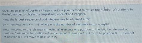 Solved Given An Arraylist Of Positive Integers Write A Java Chegg