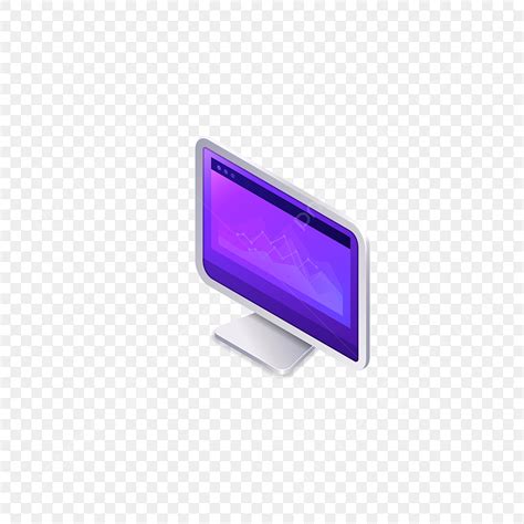 Isometric Computer Screen Vector Hd Png Images Isometric Computer Monitor With Graphs On Screen