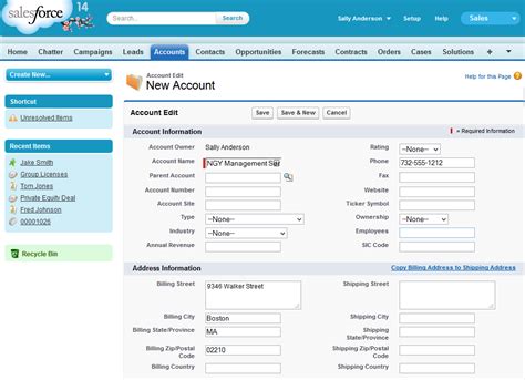 creating a new account in salesforce from ibm notes knowledge base