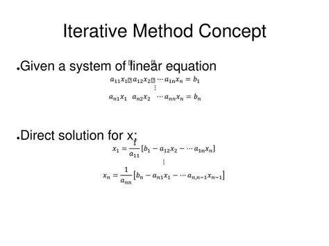 Iterative Methods Good For Sparse Matrices Jacobi Iteration Ppt Download