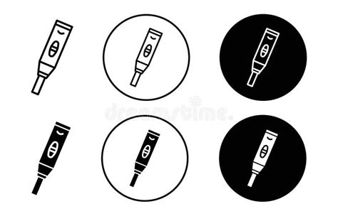 Pregnancy Test Icon Outline Flat Icon Stock Vector Illustration Of