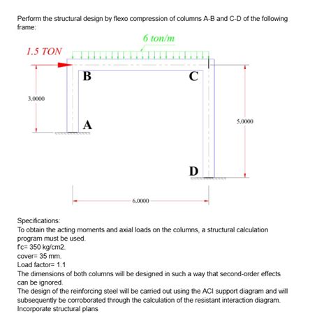 Solved Perform The Structural Design By Flexo Compression Of