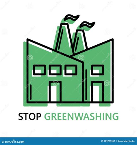 Stop Greenwashing Concept With Advertising Signboard Royalty Free Stock