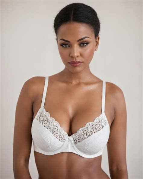 Premium Photo A Beautiful Black Woman Wearing A White Bra