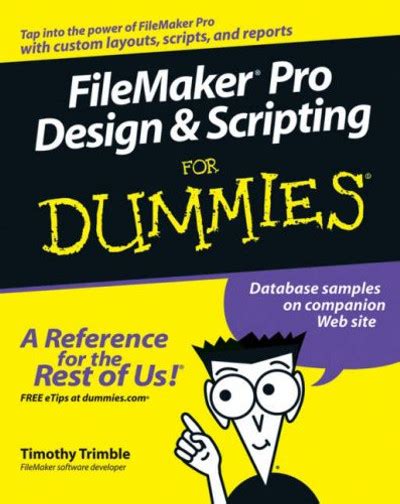 A Scripting Reference FileMaker Pro Design Scripting For Dummies Book