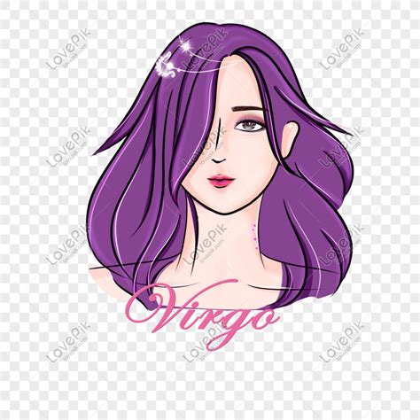 손으로 그려진 별자리 소녀 처녀 자리 Png 일러스트 무료 다운로드 Lovepik