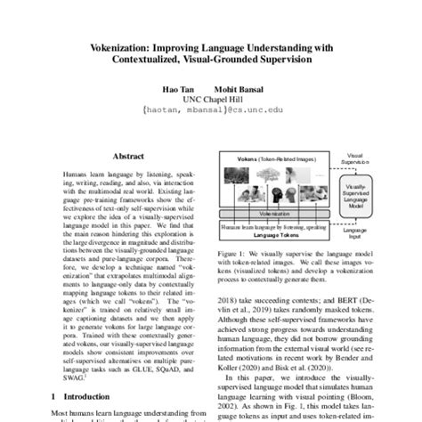 Vokenization Improving Language Understanding With Contextualized Visual Grounded Supervision