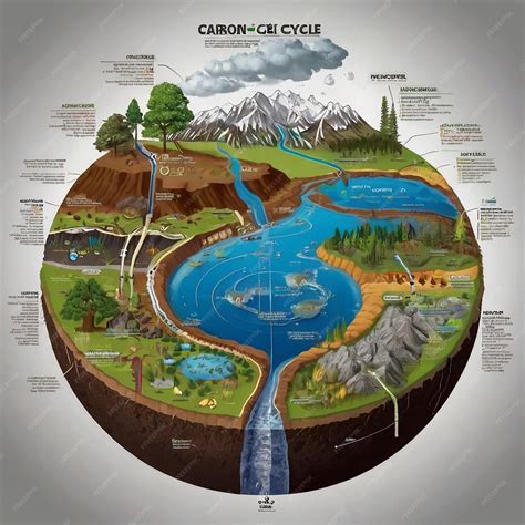 Diagrama Del Ciclo Del Carbono Ciclo Biogeoquímico Para La Educación