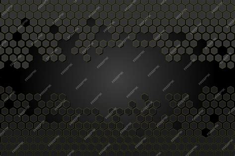 premium vector dark gray hexagonal and shadows grid abstract
