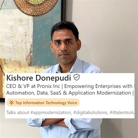 Kishore Donepudi On Linkedin Happy To Share That I Have Been Given The 𝐓𝐨𝐩 𝐈𝐧𝐟𝐨𝐫𝐦𝐚𝐭𝐢𝐨𝐧… 21