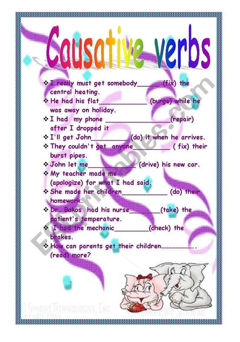 Causatives Have Get Let Make Esl Worksheet By Demmieb