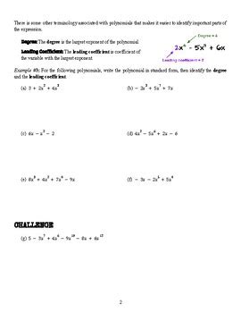 Algebra 1 Curriculum Algebra 1 Unit 6 Packet Polynomials And Factoring