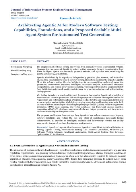 Pdf Architecting Agentic Ai For Modern Software Testing Capabilities Foundations And A