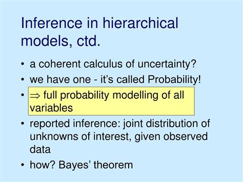 Ppt Comments On Hierarchical Models And The Need For Bayes
