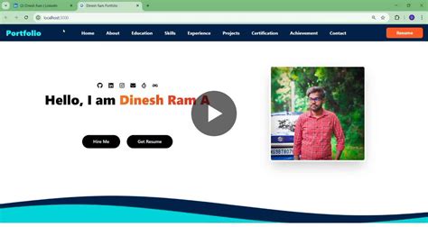 Portfolio Webdevelopment Ai Machinelearning Opentowork
