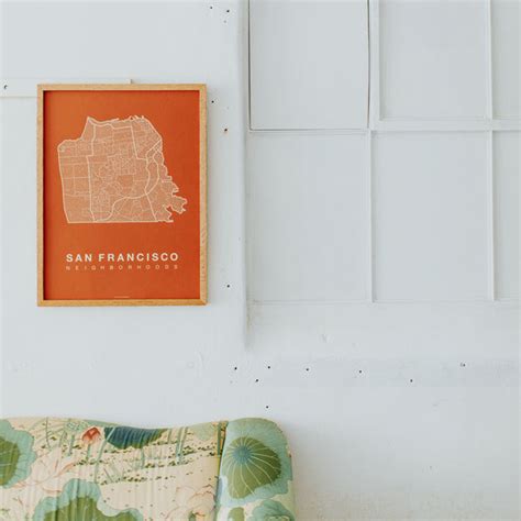 San Francisco Neighborhood Map San Francisco Map Poster Native Maps