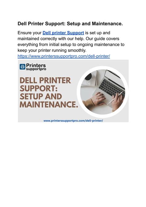Ppt Dell Printer Support Setup And Maintenance Powerpoint