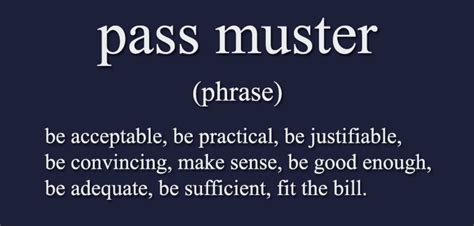 Leadership That Can Pass Muster” It Is More Than An Idiom The Book Chamber