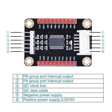 mua mcp23017 io expansion board compatible with raspberry pi micro bit arduino stm32 motherboard