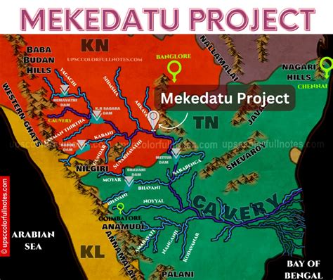 Mekedatu Project Battle For The Waters Karnataka Vs Tamil Nadu Upsc Colorfull Notes